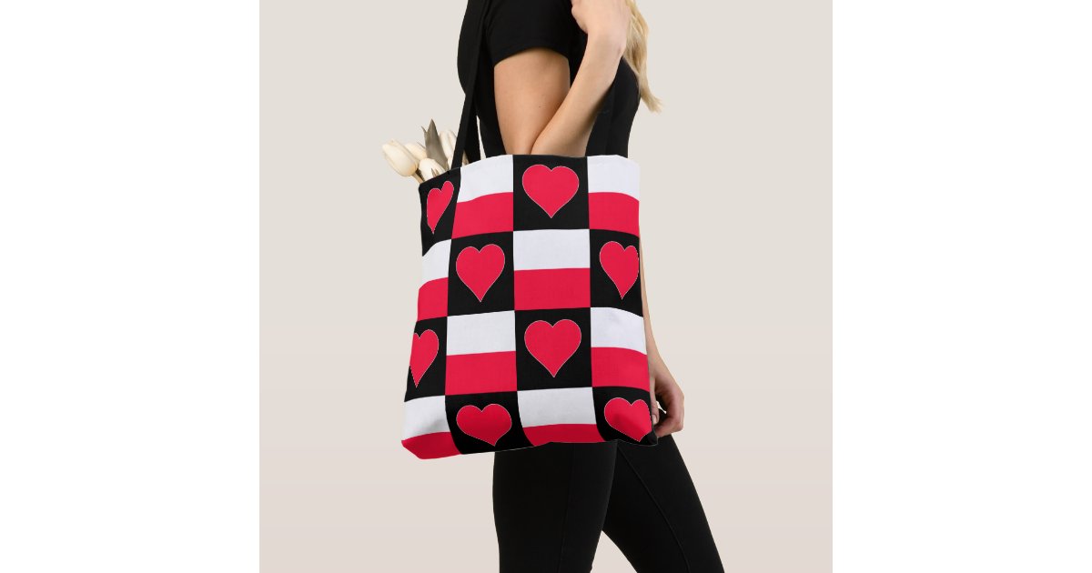 Poland Flag Heart Pattern Patriotic Polish Pride Tote Bag | Zazzle