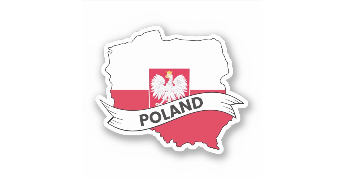 Poland Flag Map Sticker | Zazzle