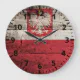 Poland Flag on Old Wood Grain Large Clock | Zazzle