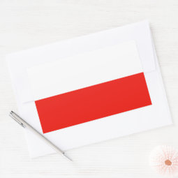 Poland flag rectangular sticker | Zazzle