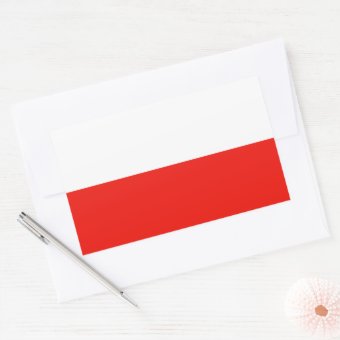 Poland flag rectangular sticker | Zazzle
