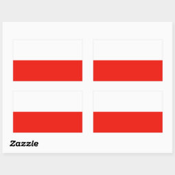 Poland flag rectangular sticker | Zazzle