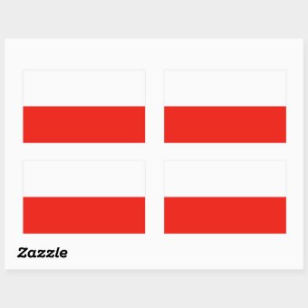 Poland flag rectangular sticker | Zazzle