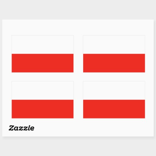 Poland flag rectangular sticker | Zazzle