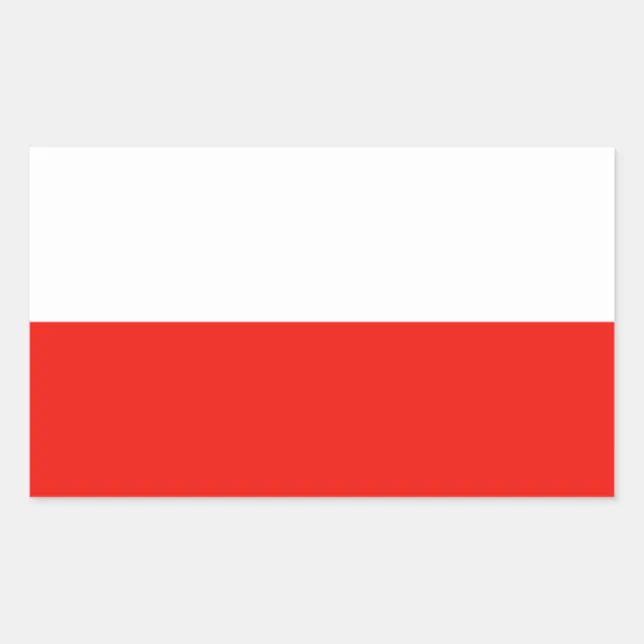 Poland flag rectangular sticker | Zazzle