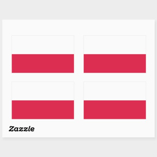 Poland Flag Stickers* Rectangular Sticker | Zazzle