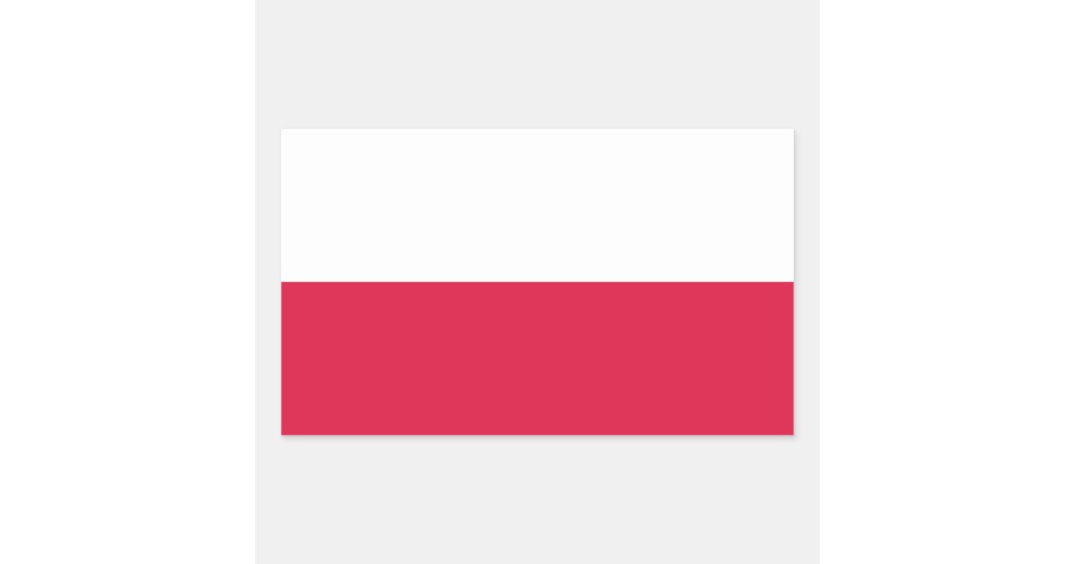Poland Flag Stickers* Rectangular Sticker | Zazzle