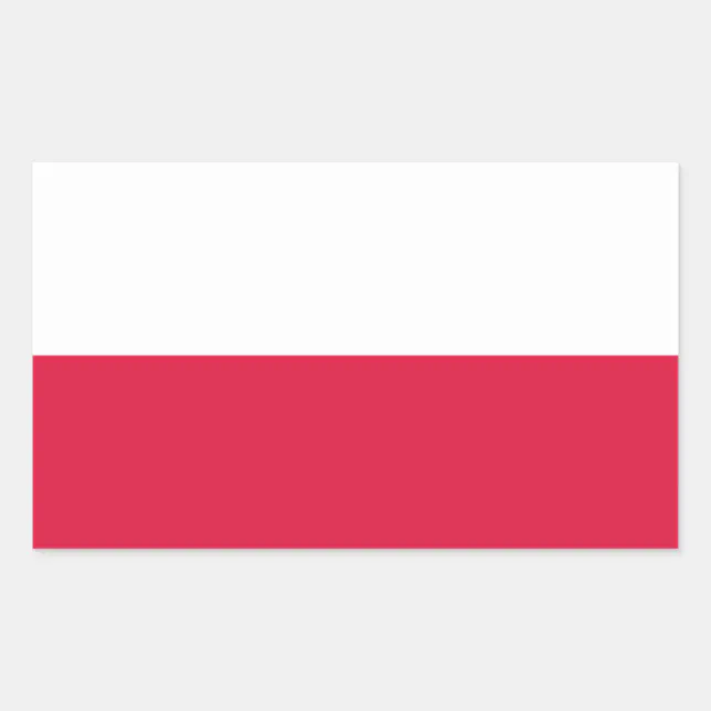 Poland Flag Stickers* Rectangular Sticker | Zazzle