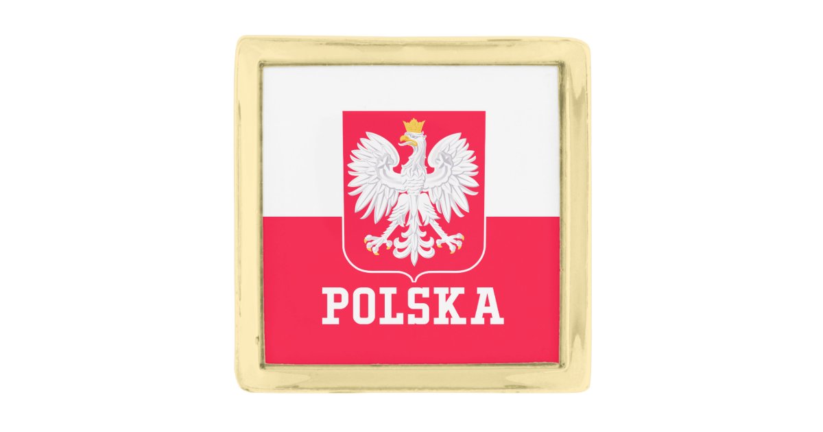 Poland Gold Finish Lapel Pin | Zazzle