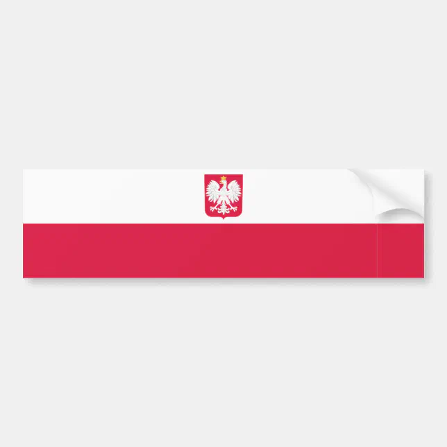 Poland/Pole/Polish Flag Bumper Sticker | Zazzle