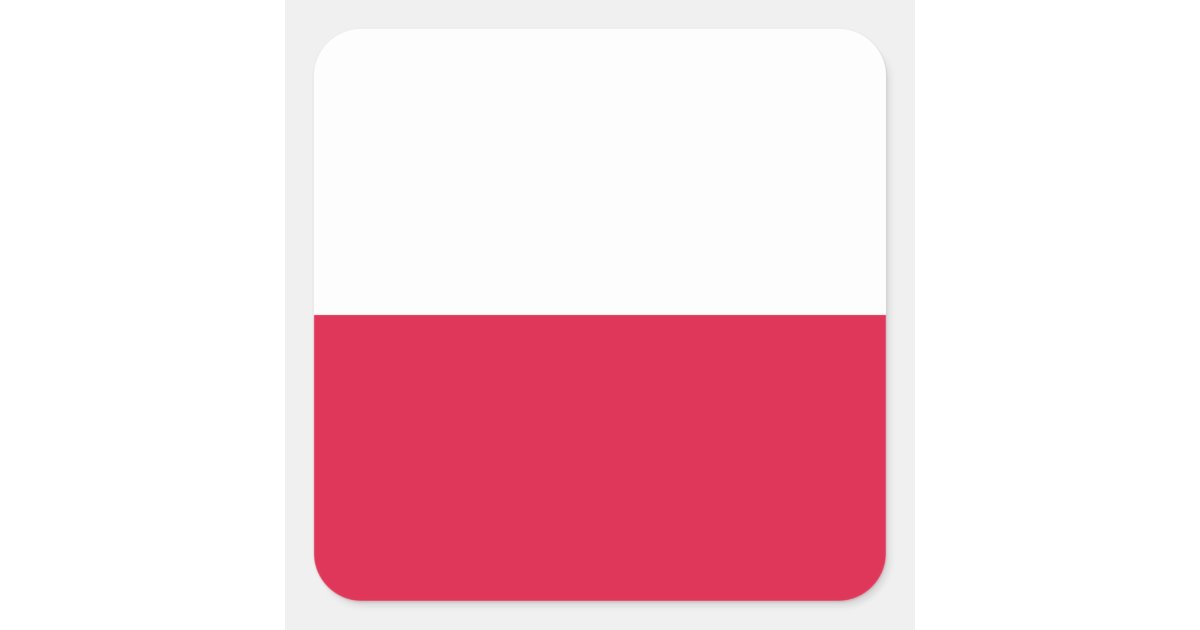 Poland (Polish) Flag Square Sticker | Zazzle