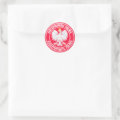 Poland Round Emblem Classic Round Sticker | Zazzle