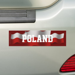 Poland Waving Flag Bumper Sticker | Zazzle