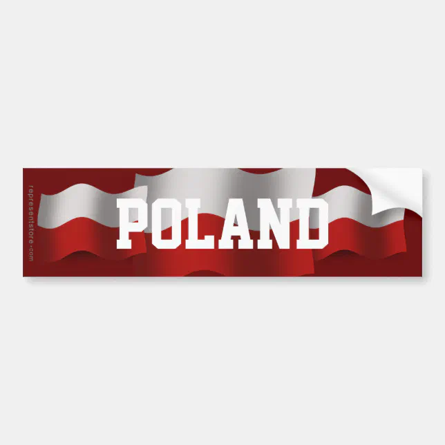Poland Waving Flag Bumper Sticker | Zazzle