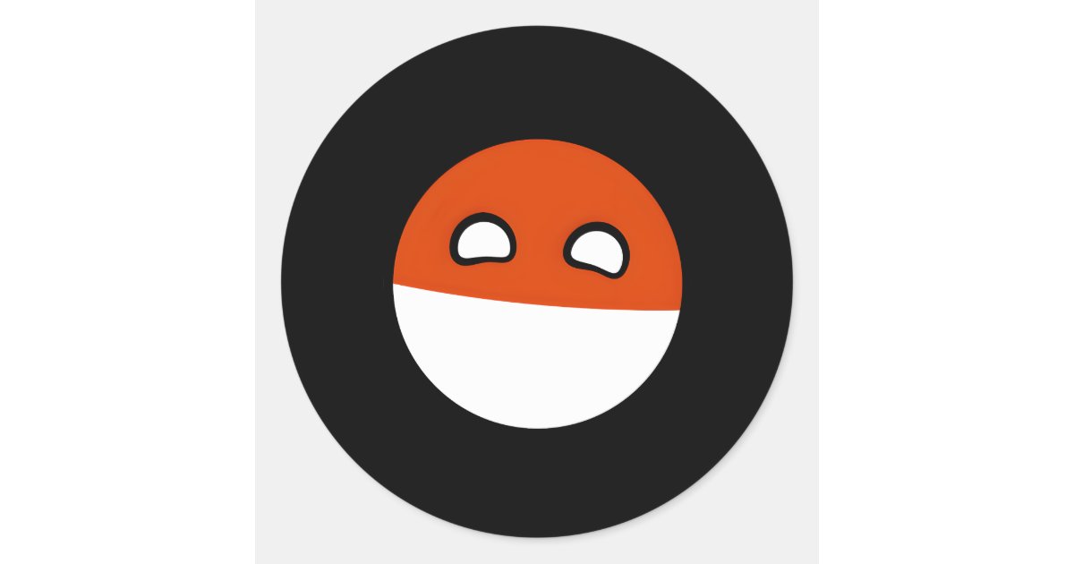 Polandball Countryballs Comics Classic Round Sticker | Zazzle