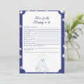 Polar Bear Advice For Mommy Baby Shower Game | Zazzle