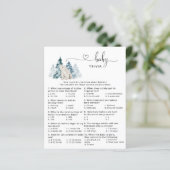 Polar bear Baby trivia baby shower game | Zazzle