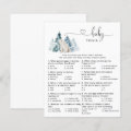 Polar bear Baby trivia baby shower game | Zazzle