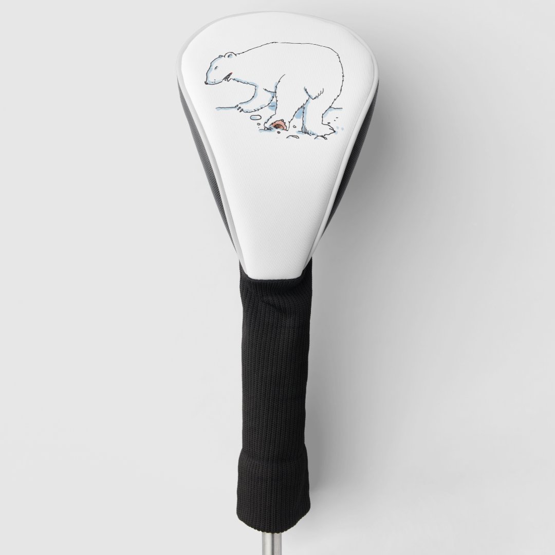 Polar Bear golf driver cover | Zazzle