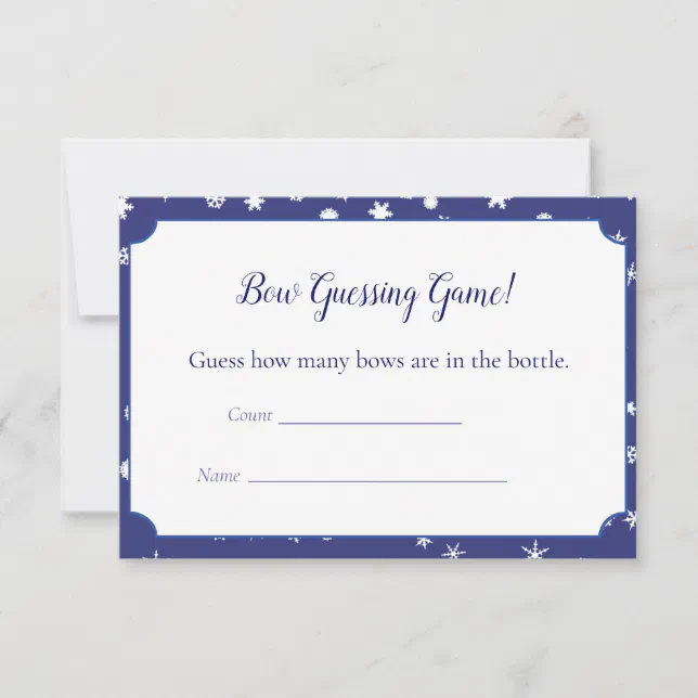 Polar Bear Guessing Count Baby Shower Game | Zazzle