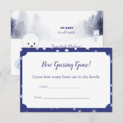 Polar Bear Guessing Count Baby Shower Game | Zazzle