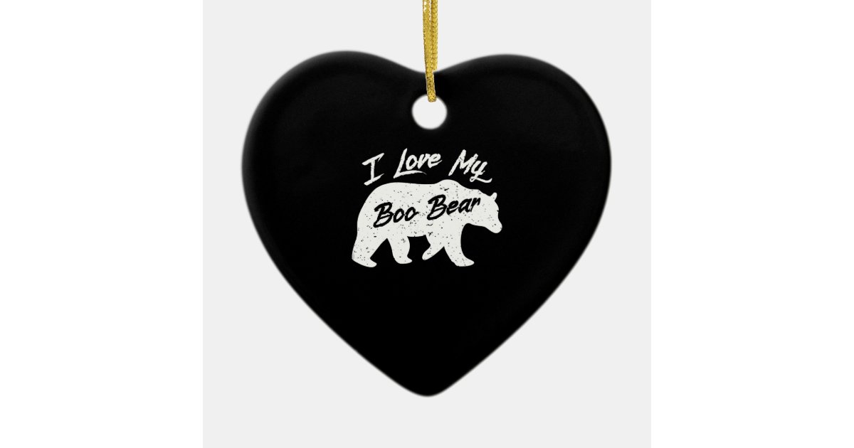 Polar Bear Lover | I Love Mom My Boo Bear Ceramic Ornament | Zazzle