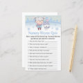 polar bear Nursery Rhyme Quiz baby shower game | Zazzle