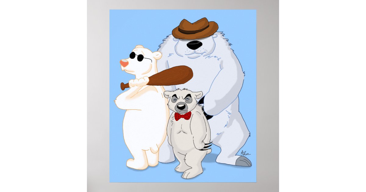 Polar Bear Pals Poster Print | Zazzle