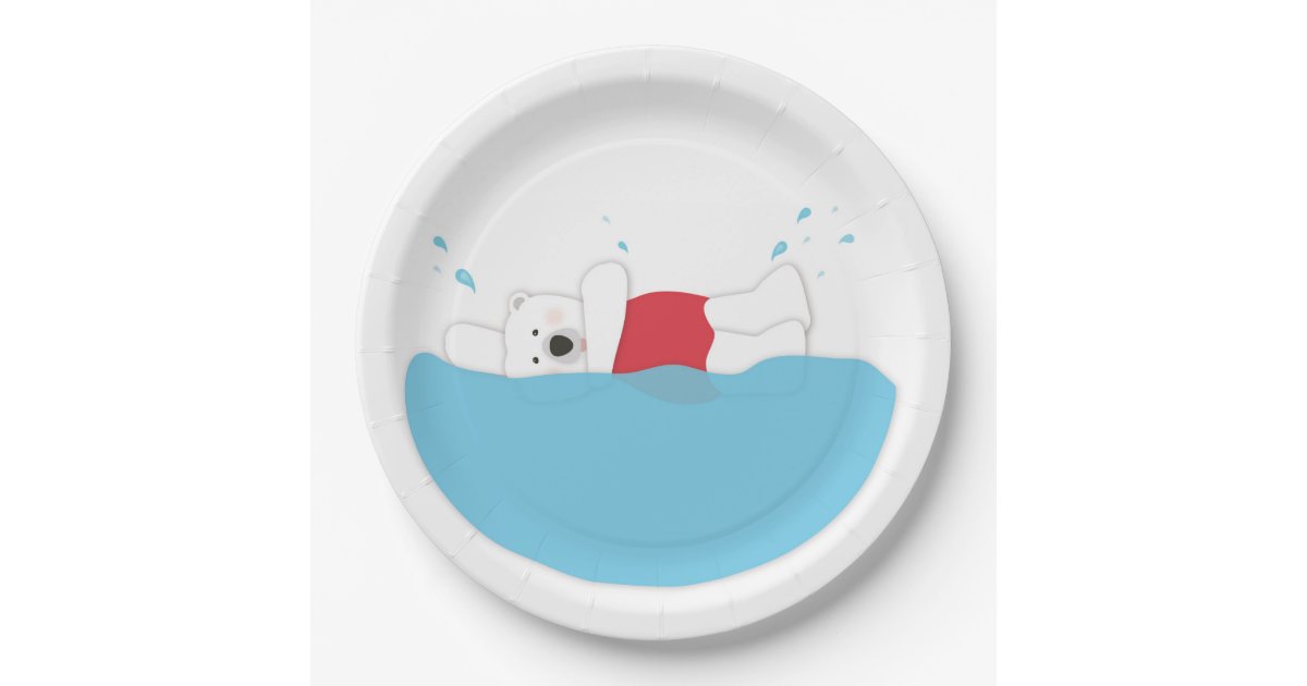 Polar Bear Plunge Paper Plates | Zazzle