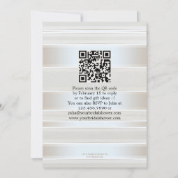 Polar Bear QR Code Winter Bridal Shower Invitation | Zazzle