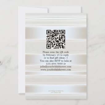 Polar Bear QR Code Winter Bridal Shower Invitation | Zazzle