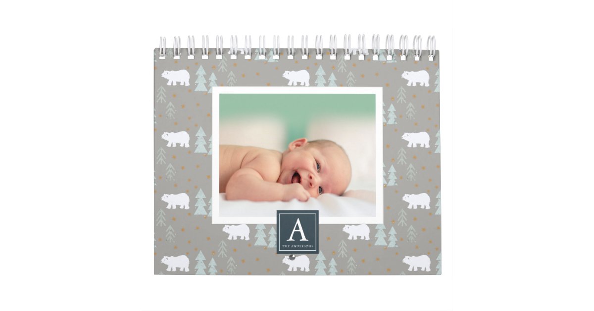 Polar Bear Seasonal Background Photo Calendar | Zazzle