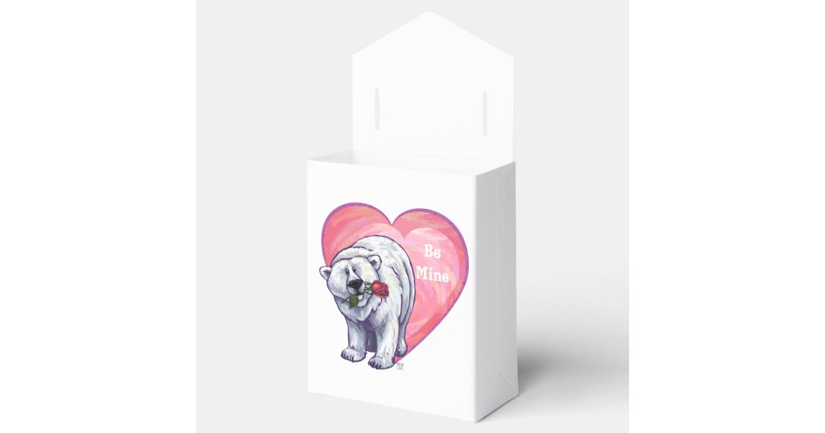 Polar Bear Valentine's Day Favor Boxes | Zazzle