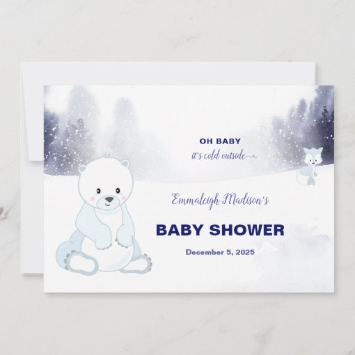 Polar Bear What's In Your Purse Baby Shower Game | Zazzle