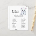 Polar bear - Whats in your purse baby shower game | Zazzle