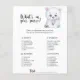 Polar bear - Whats in your purse baby shower game | Zazzle