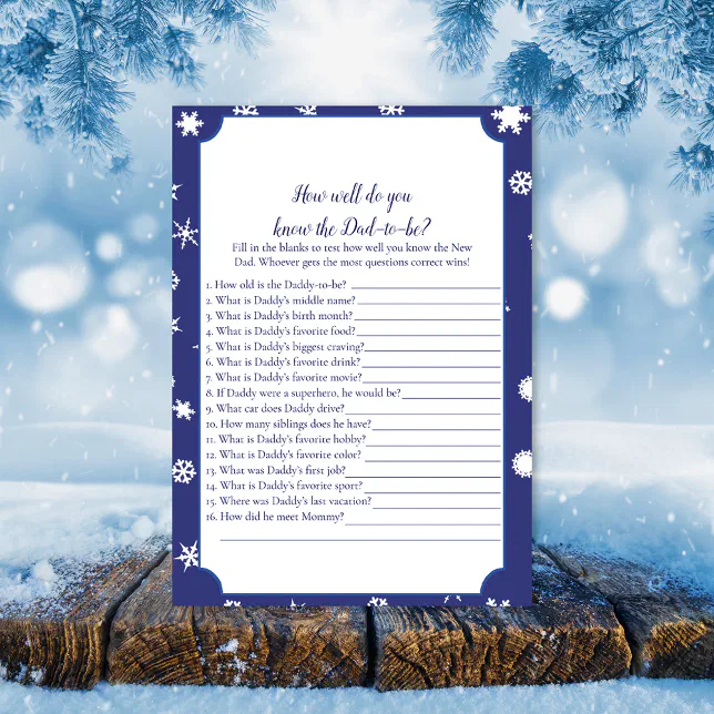 Polar Bear Who Knows Dad Best Baby Shower Game | Zazzle