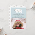 Polar Bear Winter Wonderland Photo Blue Birthday Invitation | Zazzle