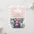 Polar Bear Winter Wonderland Photo Pink Birthday Invitation | Zazzle