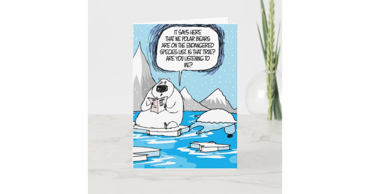 Polar Bears Extinct Christmas Card | Zazzle