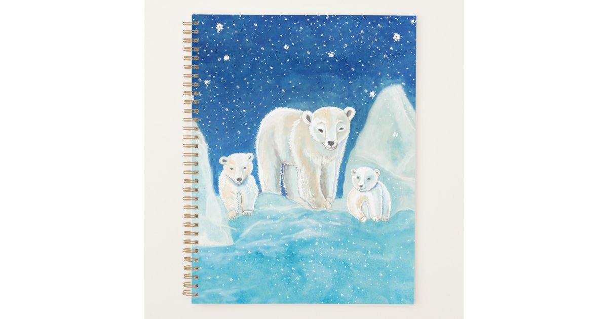 Polar Bears Illustration Planner | Zazzle