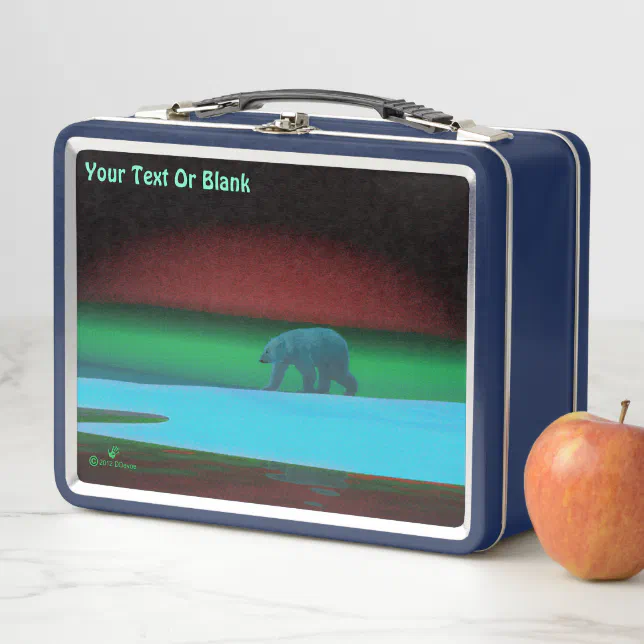 Polar Lights Polar Bear Metal Lunch Box | Zazzle