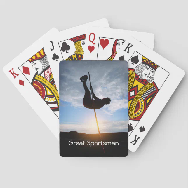 Pole Vaulter Sport personalize Poker Cards | Zazzle