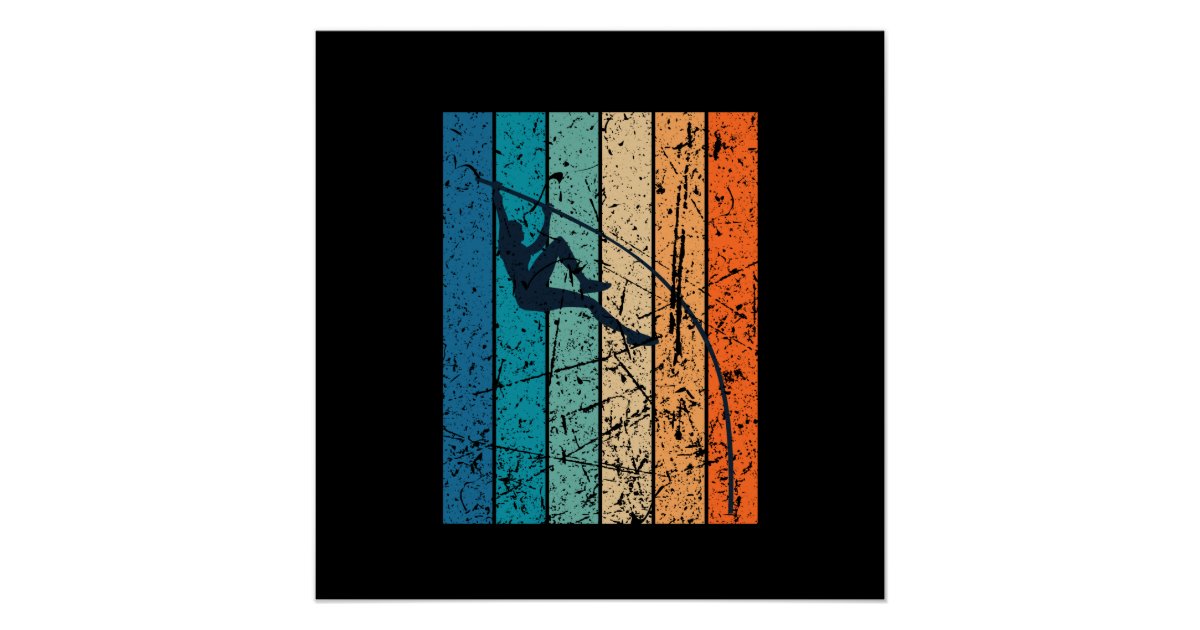 Pole Vaulting Retro Poster | Zazzle