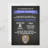 Police Academy Graduate Chalkboard Invitation | Zazzle