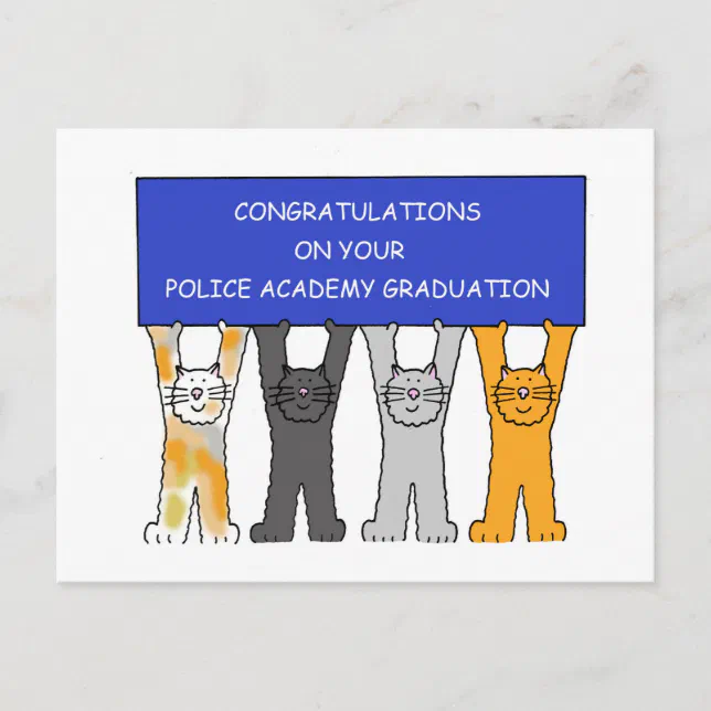 Police Academy Graduate Congratulations Postcard | Zazzle