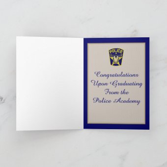 Police Academy Graduation Card | Zazzle