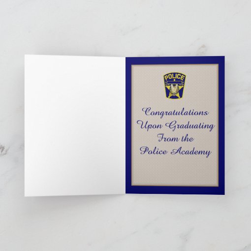 Police Academy Graduation Card | Zazzle