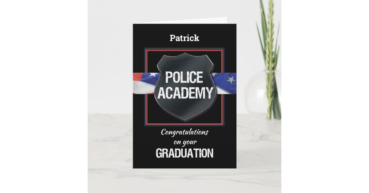 Police Academy Graduation Congratulations Card | Zazzle
