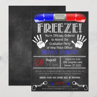 Police Academy Graduation Invitation | Zazzle